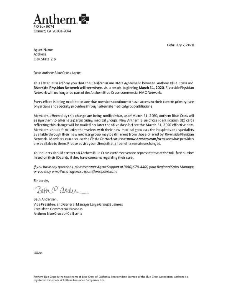 Fillable Online Anthem Blue Cross Request to Continue Dependent ... Fax ...