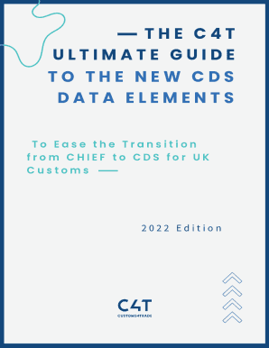 Fillable Online The C4T ultimate guide to the new CDS data elements (A4 ...