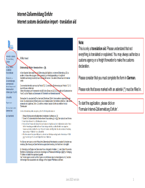 Fillable Online Import customs declaration e-dec web Fax Email Print ...