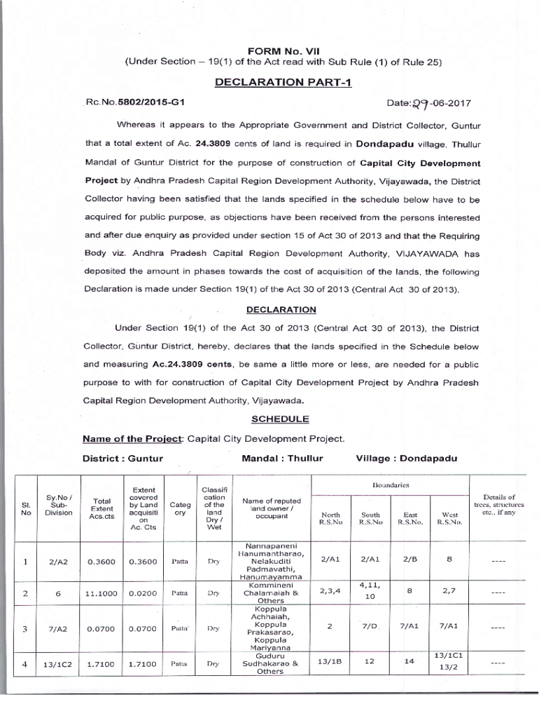 Fillable Online FORM No. VII (Under Section - 19(1)of the Act read with ...