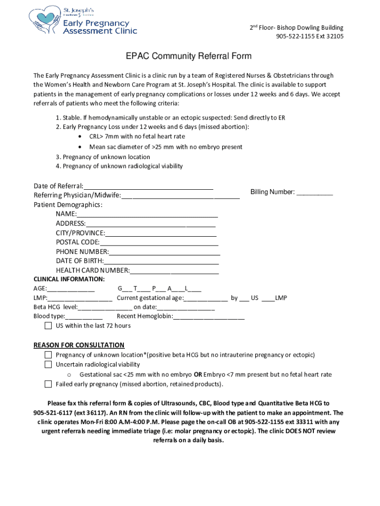 Fillable Online EPAC Community Referral Form Fax Email Print - pdfFiller
