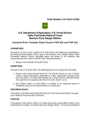 Fillable Online U.S. Department of Agriculture, U.S. Forest Service Idaho ... Fax Email Print ...