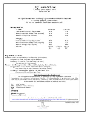 Fillable Online Play Learn School Fax Email Print - pdfFiller