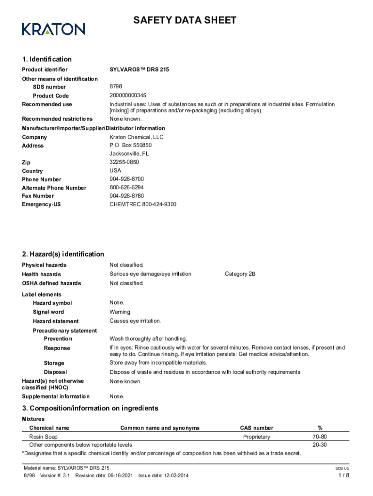 Fillable Online Safety Data Sheet: Biocide Grade, Fax Email Print ...