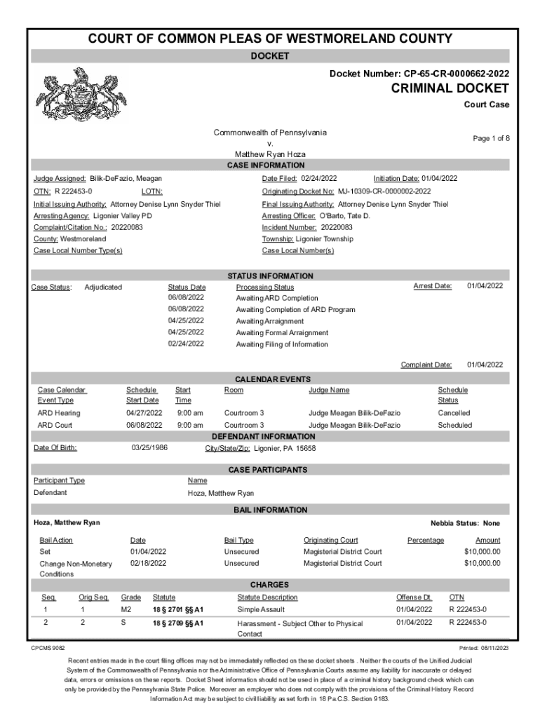 Fillable Online Matthew Ryan Hoza Fax Email Print - pdfFiller