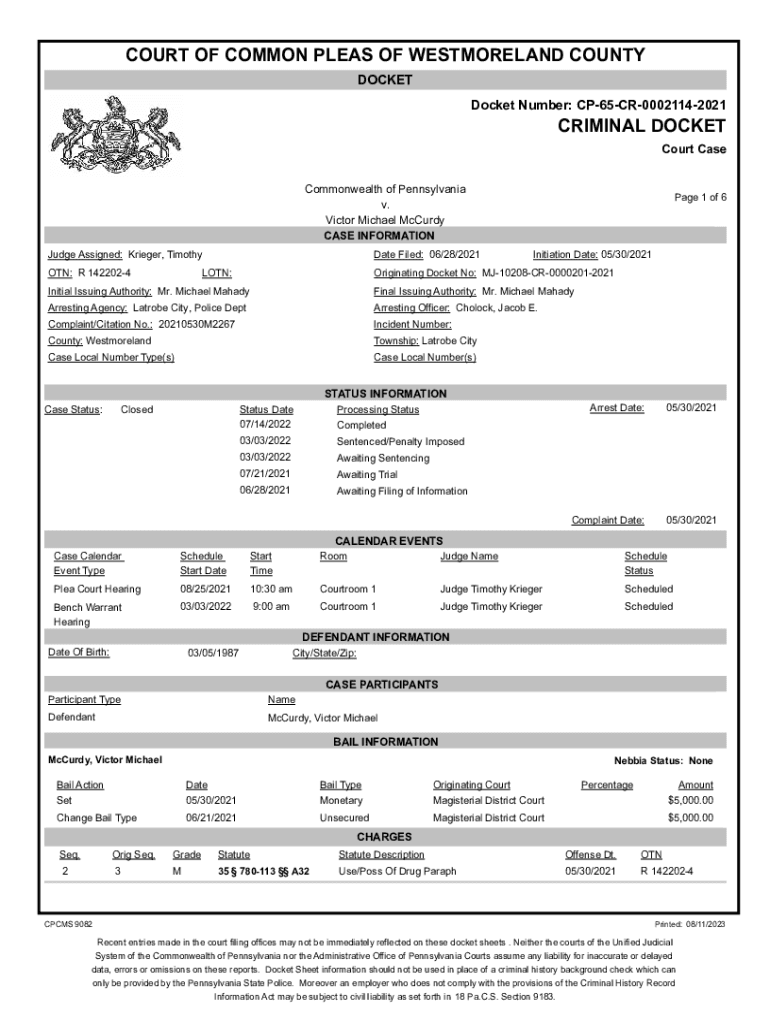 Fillable Online Victor Michael McCurdy Fax Email Print - pdfFiller