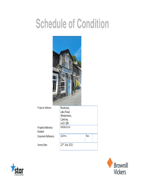 Fillable Online Schedule of Condition Fax Email Print - pdfFiller