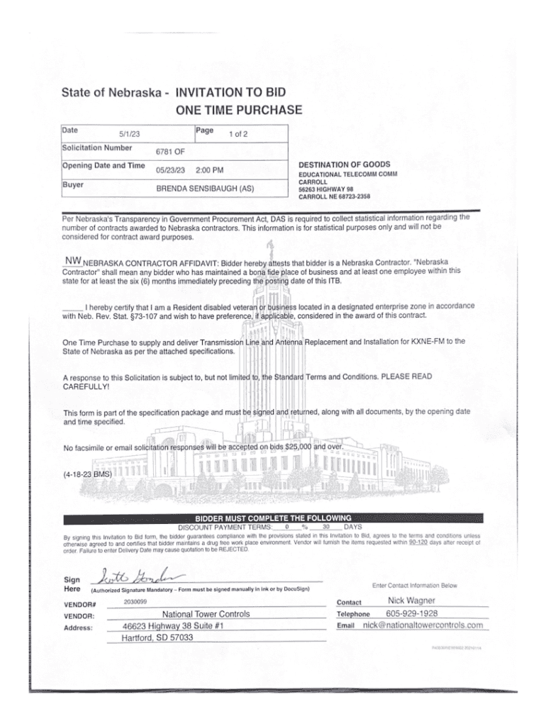 Fillable Online NW NEBRASKA CONTRACTOR AFFIDAVIT Fax Email Print ...