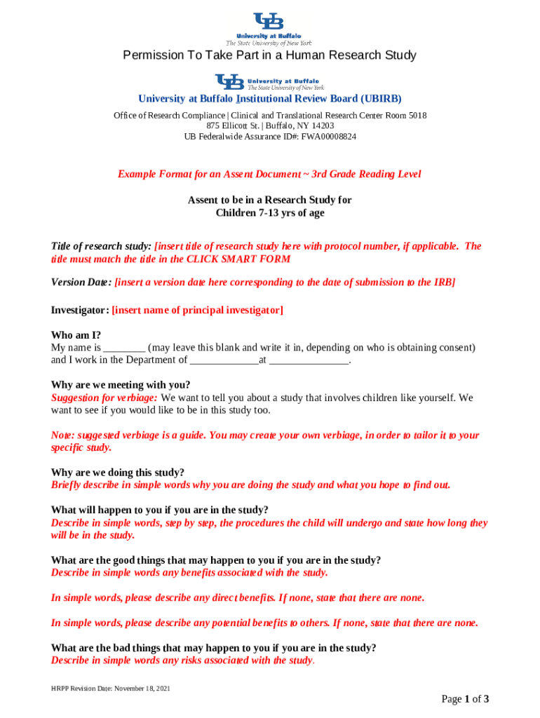 Example at of an Assent Document Doc Template | pdfFiller