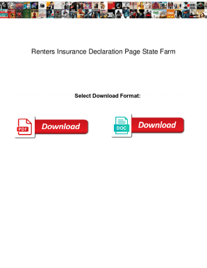 Fillable Online Renters Insurance Declaration Page - Fill Online ...