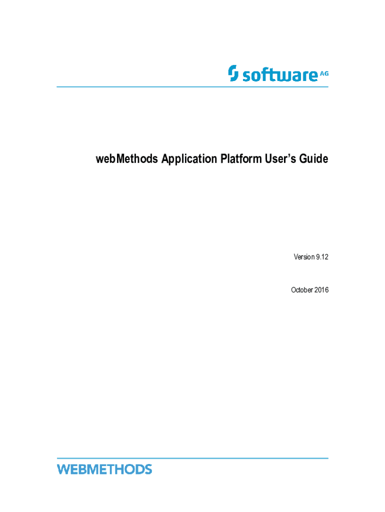 Fillable Online webMethods Application Platform User's Guide Fax Email Print - pdfFiller