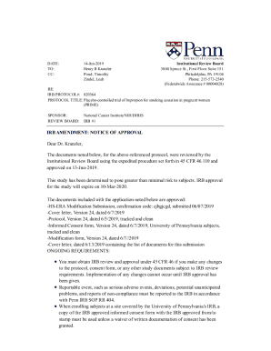 Fillable Online IRB AMENDMENT Fax Email Print - pdfFiller