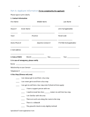Fillable Online CARE-A-VAN APPLICATION FORM Fax Email Print - pdfFiller