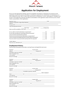 Fillable Online APPLICATION FOR EMPLOYMENT (please complete ... Fax Email Print - pdfFiller