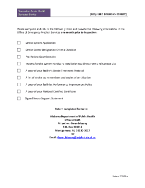 Fillable Online required forms checklist Fax Email Print - pdfFiller