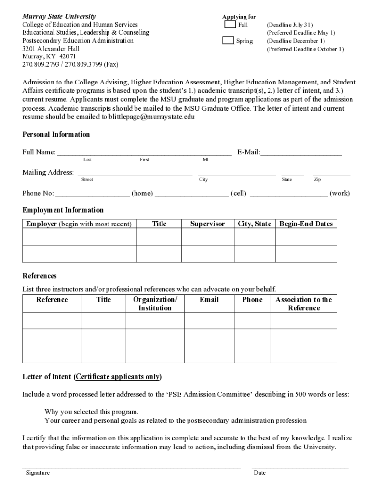 Fillable Online Application for Certificate Programs.docx Fax Email ...