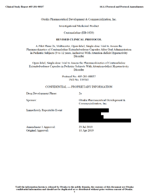 Fillable Online F01-410 Clinical Study Report Instructions and Template ...