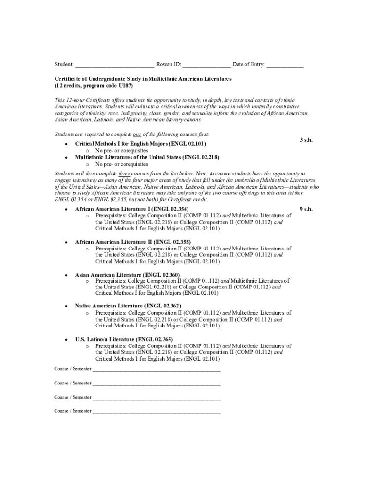 Fillable Online Exploring Certificates of Undergraduate Study (CUGS ...