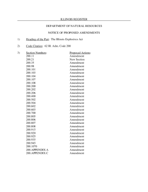 Fillable Online dnr illinois 62 ILL. ADM. CODE CH. I, SEC. 200 TITLE 62 ...