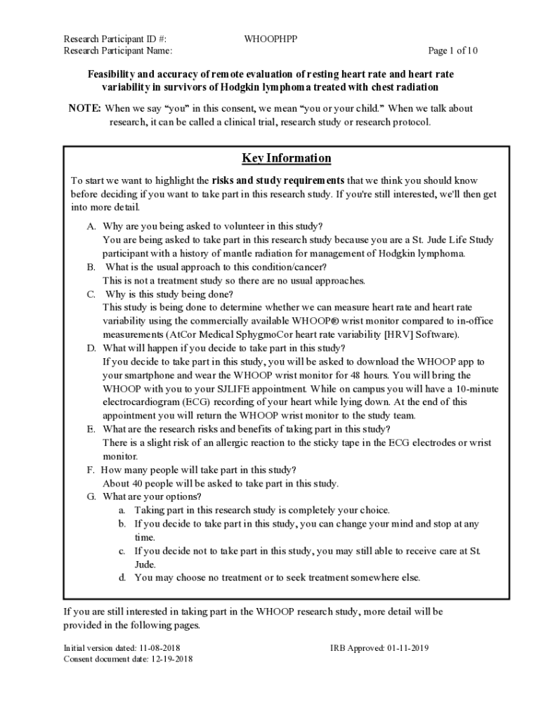 Fillable Online I need to create a master list to link participant ID numbers ... Fax Email ...