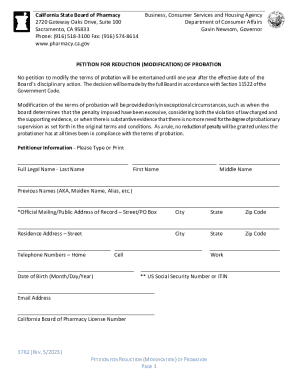 Fillable Online Petition for Reduction of Penalty Fax Email Print ...