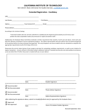Fillable Online CALIFORNIA INSTITUTE OF TECHNOLOGY - Extended ... Fax ...