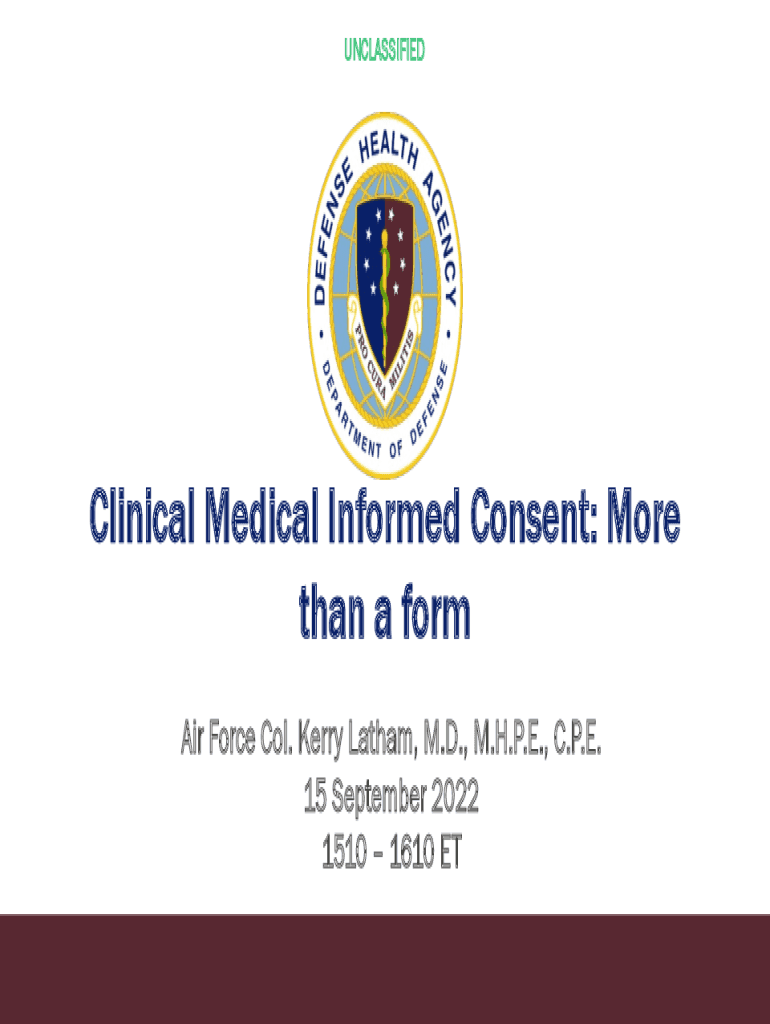 Fillable Online Clinical Medical Informed Consent: More than a form Fax ...