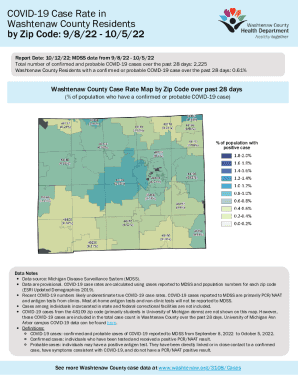 Fillable Online COVID-19 Case Rate in Washtenaw County Residents by Zip ...
