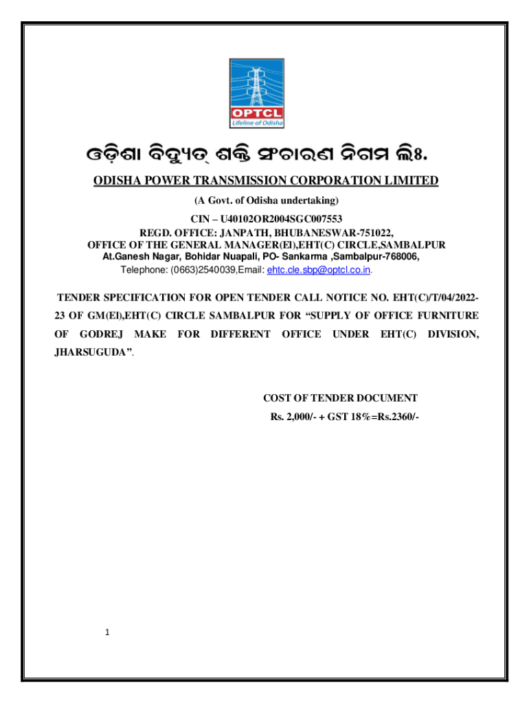 Fillable Online Regd. Office: Janpath, Bhubaneswar-751022, Odisha Fax ...