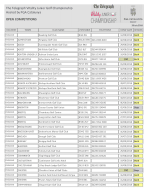 Fillable Online THE JUSTIN ROSE TELEGRAPH JUNIOR GOLF ... Fax Email ...