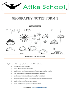 Fillable Online geography-notes-form-1-weather Fax Email Print - pdfFiller