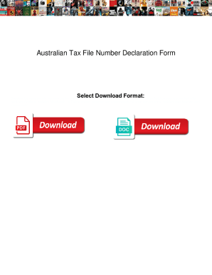 Fillable Online Australian Tax File Number Declaration Form. Australian ...