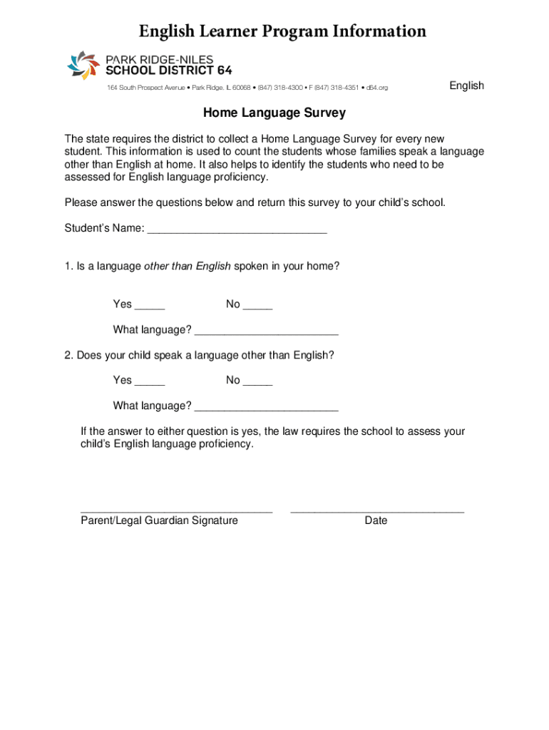Fillable Online Chapter 1: Identifying All English Learner Students Fax ...