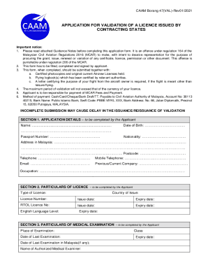 Fillable Online Airworthiness Application Forms & Checklists Fax Email ...