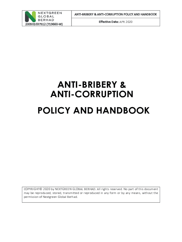 Fillable Online What is Anti-Bribery and Corruption Compliance? - Dow ...