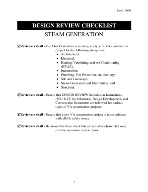 Fillable Online A/E Checklist - Steam Generation. A/E Review Checklist ...