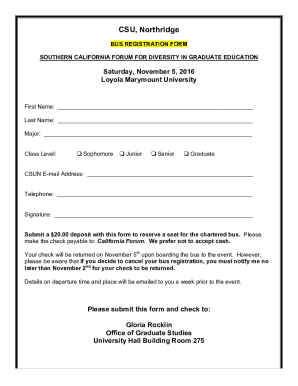 Fillable Online Bus-Registration-Form Fax Email Print - pdfFiller