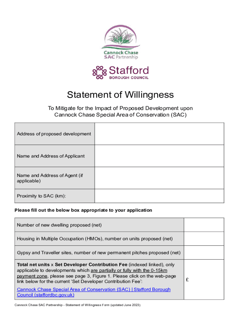 Fillable Online SBC Statement of Willingness Form SAC Fax Email Print - pdfFiller
