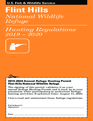 Fillable Online Flint Hills National Wildlife Refuge Hunting ...