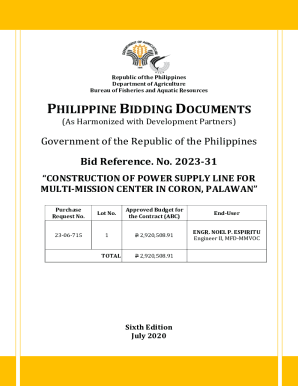 Fillable Online BIDDING DOCUMENTS CONSTRUCTION OF PANABO ... Fax Email Print - pdfFiller
