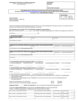 Ausfüllbar Online Elternbeitrge - fr den Besuch von ... Fax Email Drucken - pdfFiller