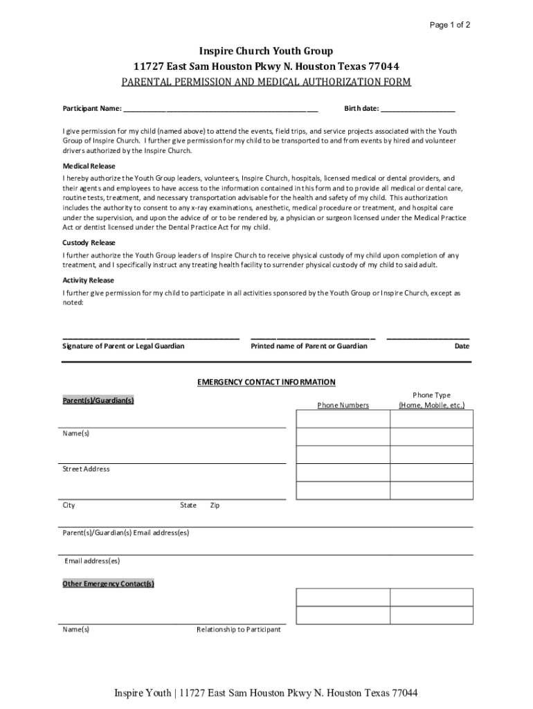 Fillable Online youth-waiver-template-2016.doc Fax Email Print - pdfFiller