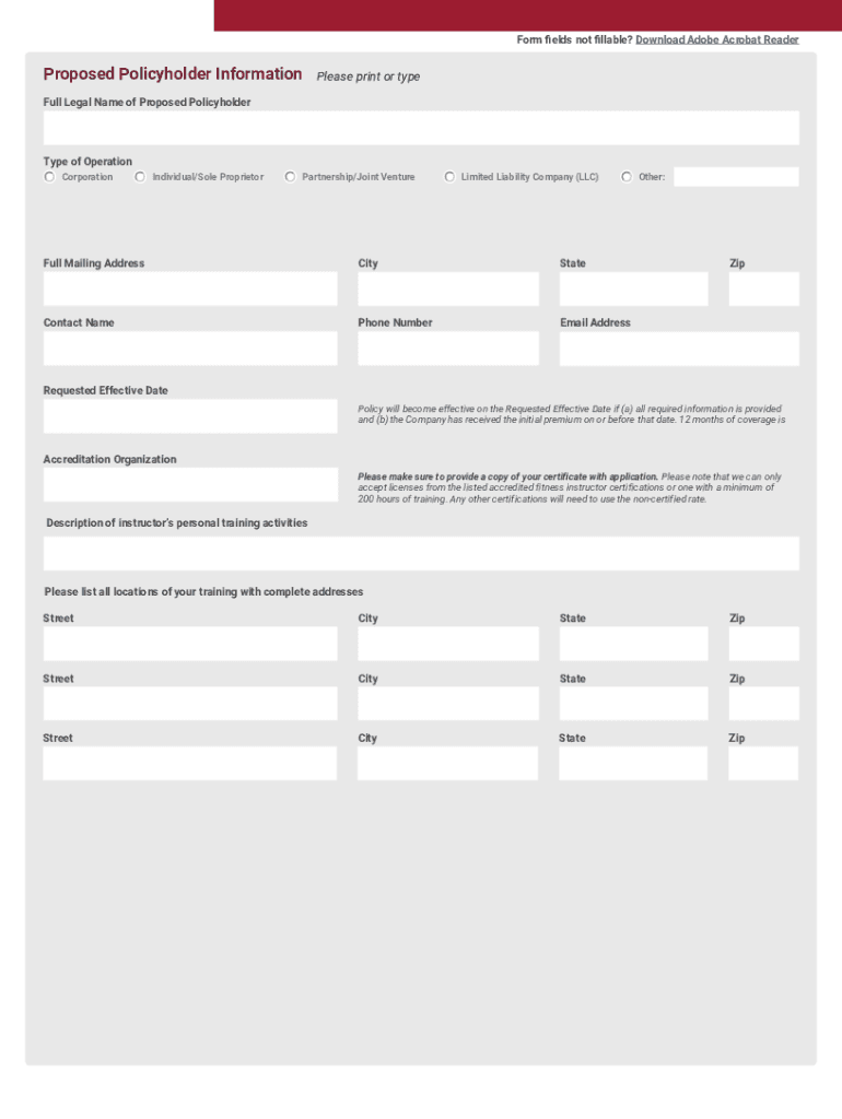 Fillable Online Personal Trainer Insurance: Best Options, How Much It ...