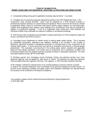 Fillable Online PERMIT GUIDELINES FOR RESIDENTIAL ADDITIONS ...