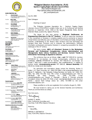 Fillable Online Philippine Librarians Association Inc. ( ... Fax Email ...
