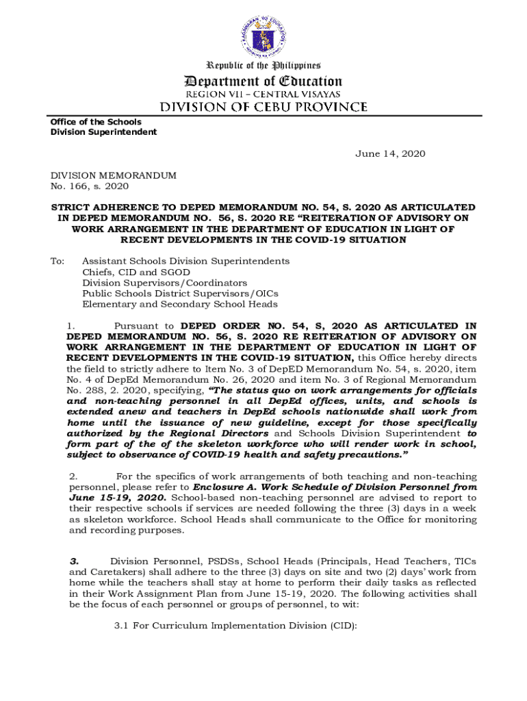 Fillable Online DepEd Cebu Province - Central Visayas Fax Email Print ...