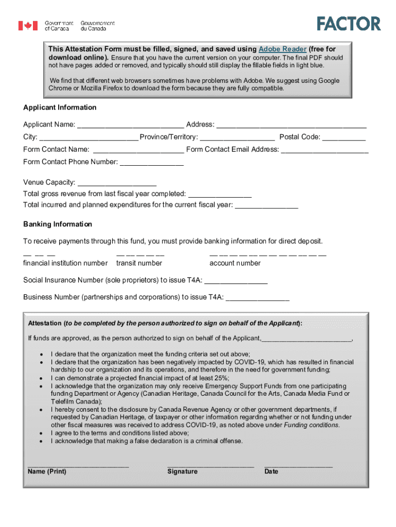 Fillable Online COVID-19 Emergency Support Fund for Cultural, Heritage ...