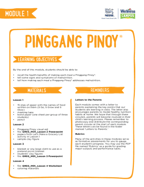 Fillable Online Pinggang Pinoy "Healthy food plate for Filipino adults ...