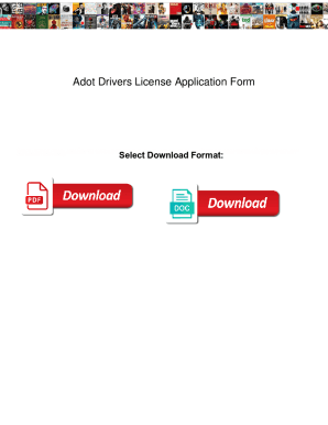 Fillable Online Adot Drivers License Application Form. Adot Drivers ...