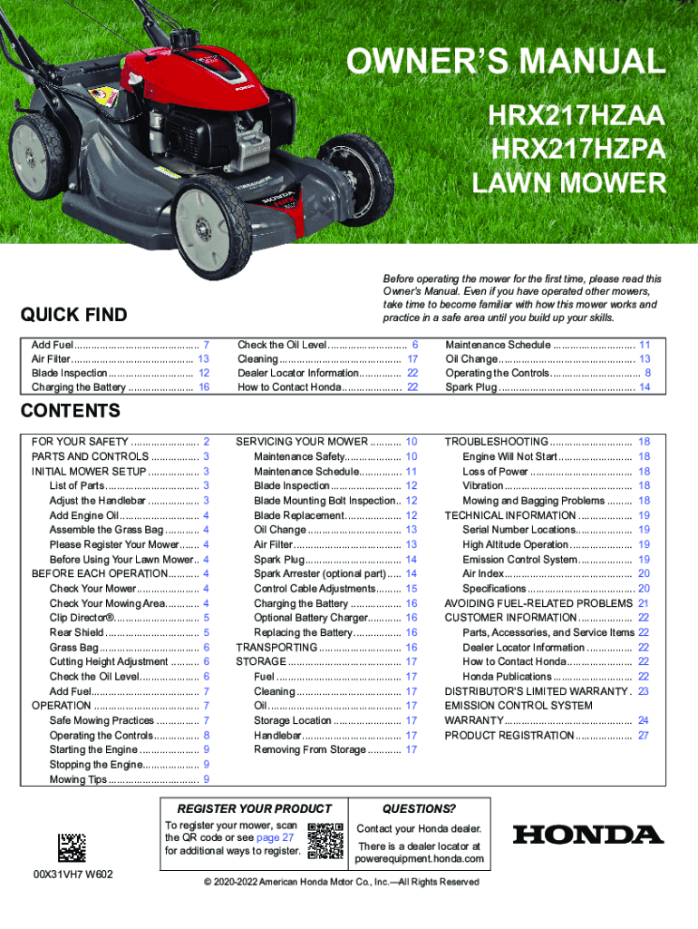 Fillable Online Operator's Manuals Fax Email Print - pdfFiller